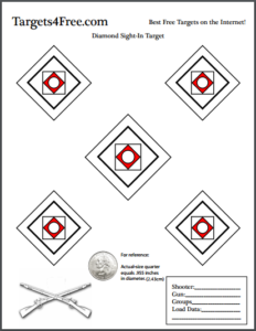 Diamond Sight-In Target - Targets4Free